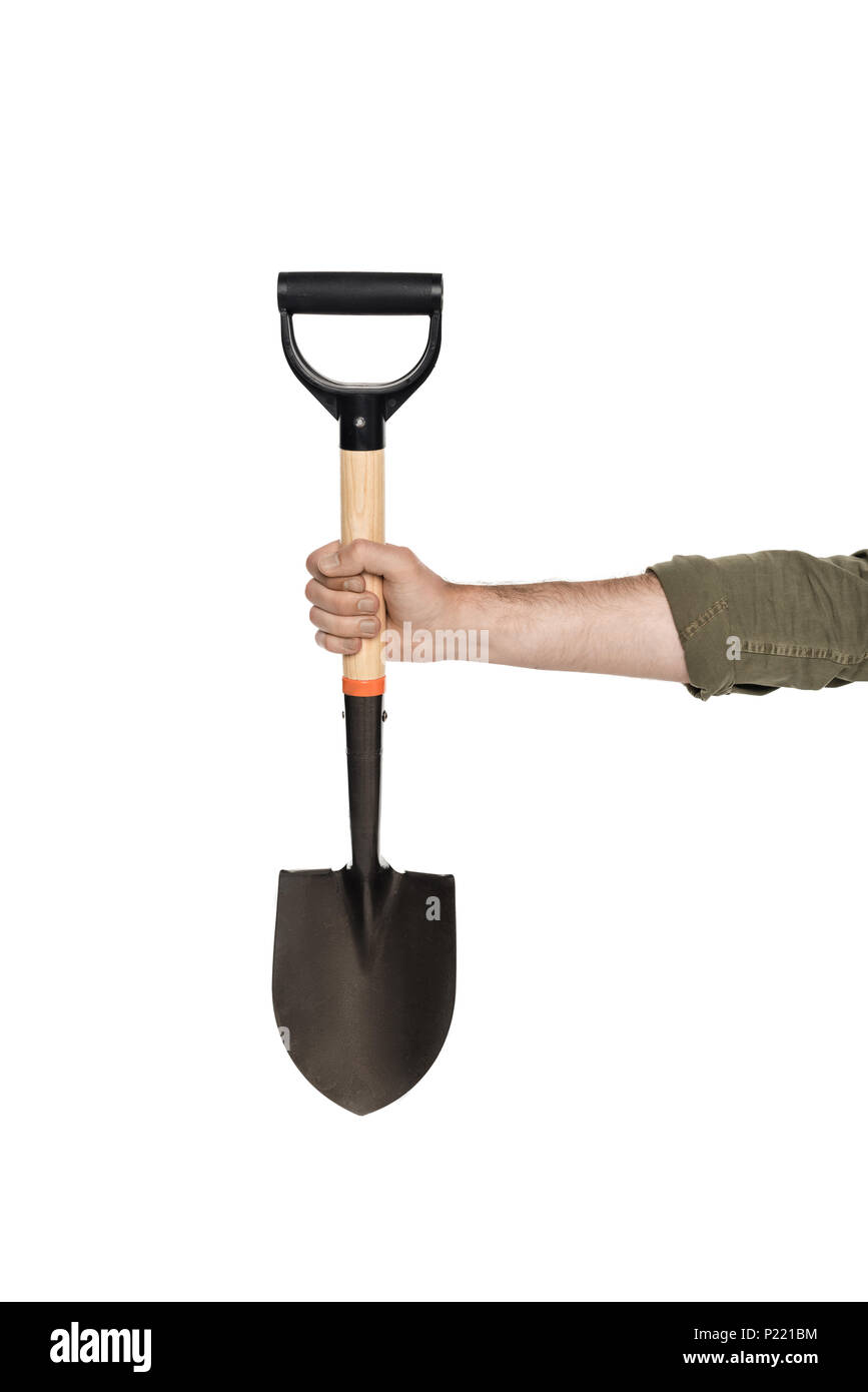 Man holding shovel hi-res stock photography and images - Alamy