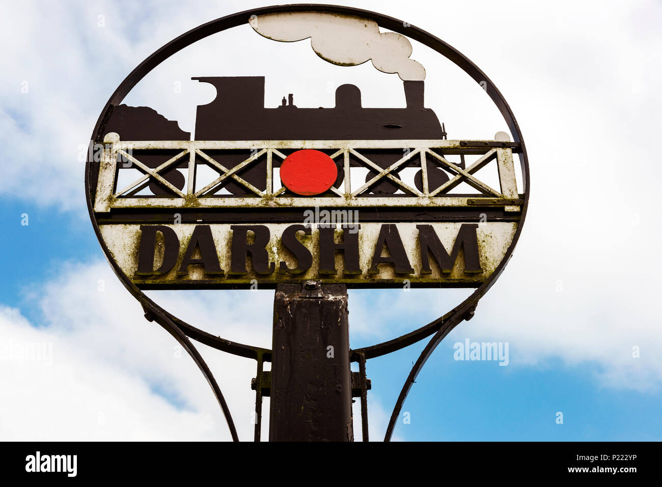 Darsham village sign, Suffolk, England Stock Photo - Alamy