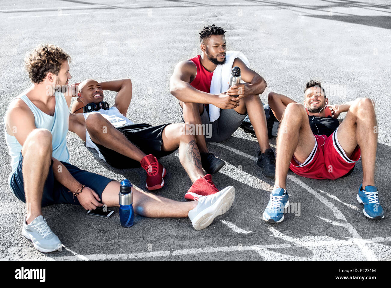 Group multicultural basketball players hi-res stock photography and ...