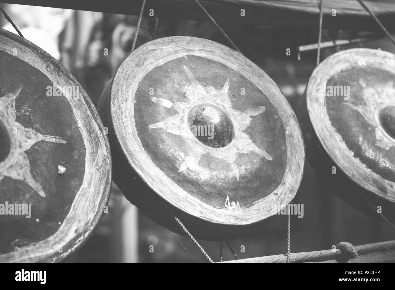 black and white local drums Stock Photo - Alamy