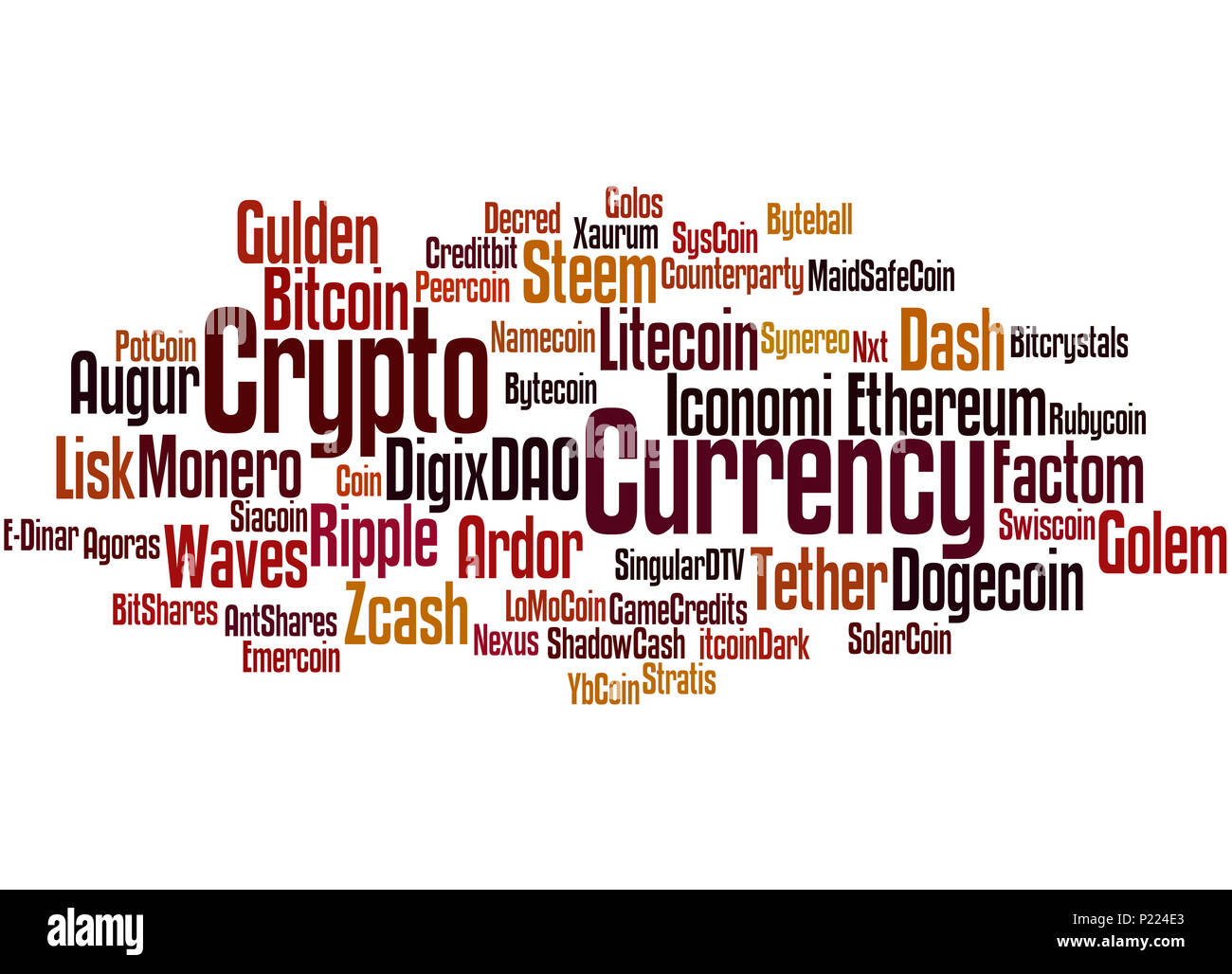 Crypto-Currency, word cloud concept on white background Stock Photo - Alamy