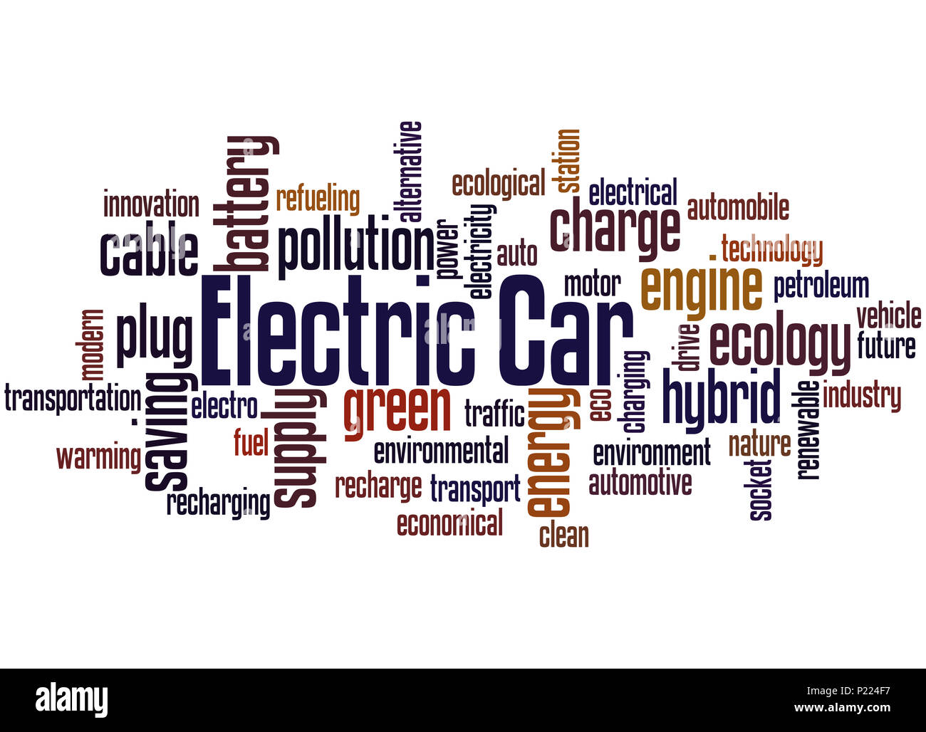 Electric Car, word cloud concept on white background Stock Photo - Alamy