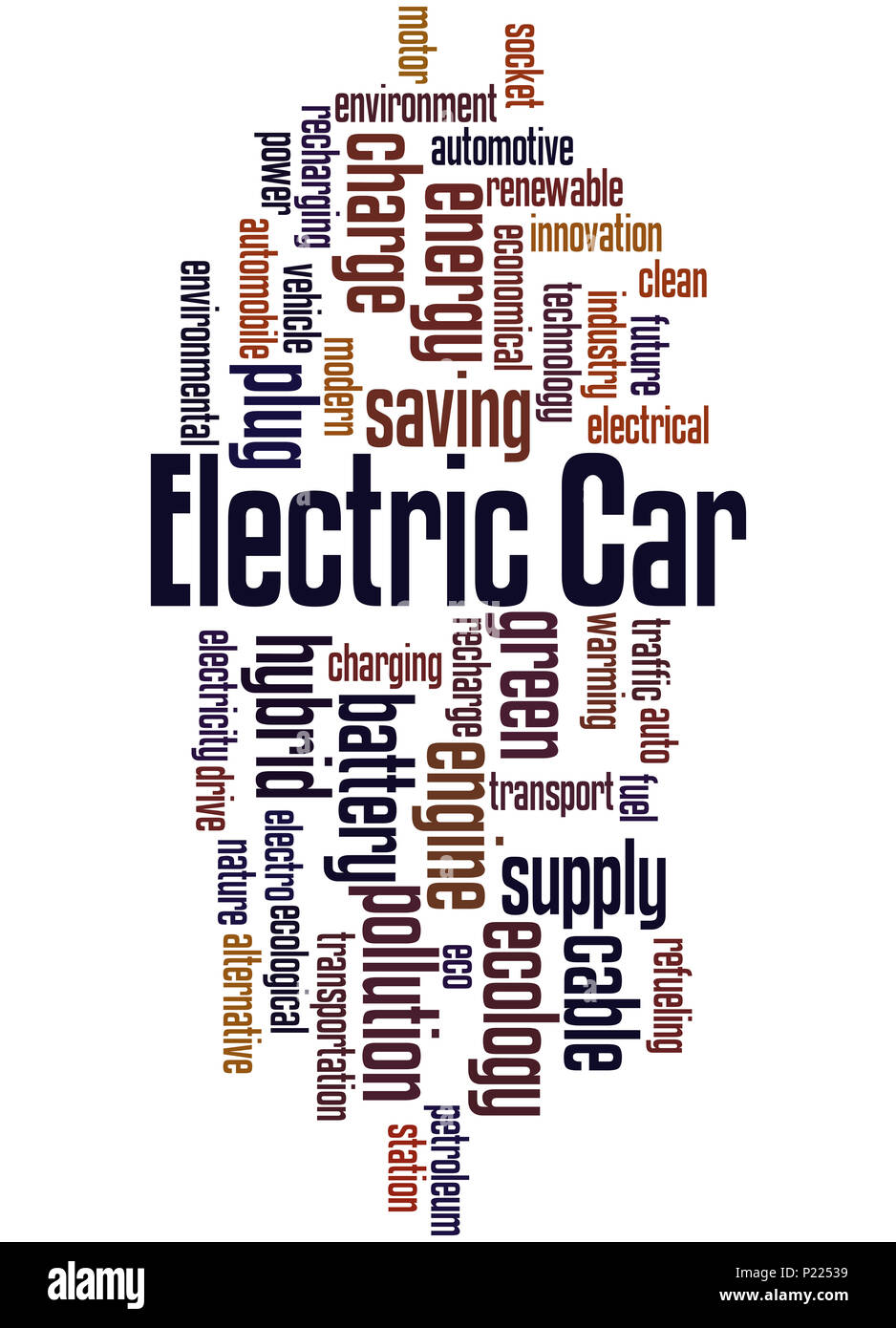 Electric Car, word cloud concept on white background Stock Photo - Alamy