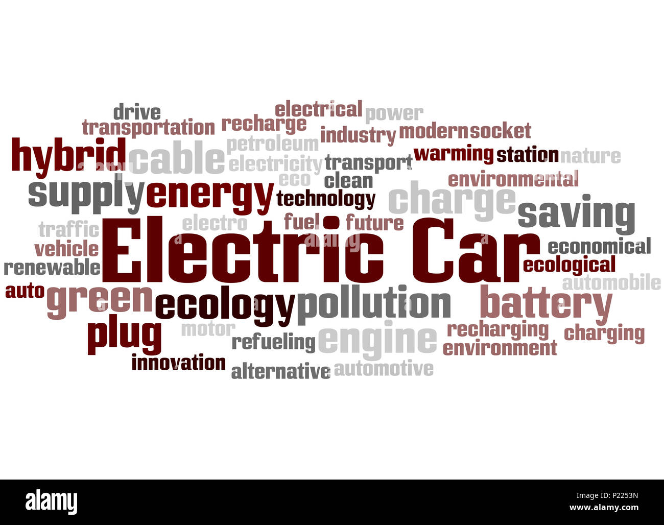 Electric Car, word cloud concept on white background Stock Photo - Alamy