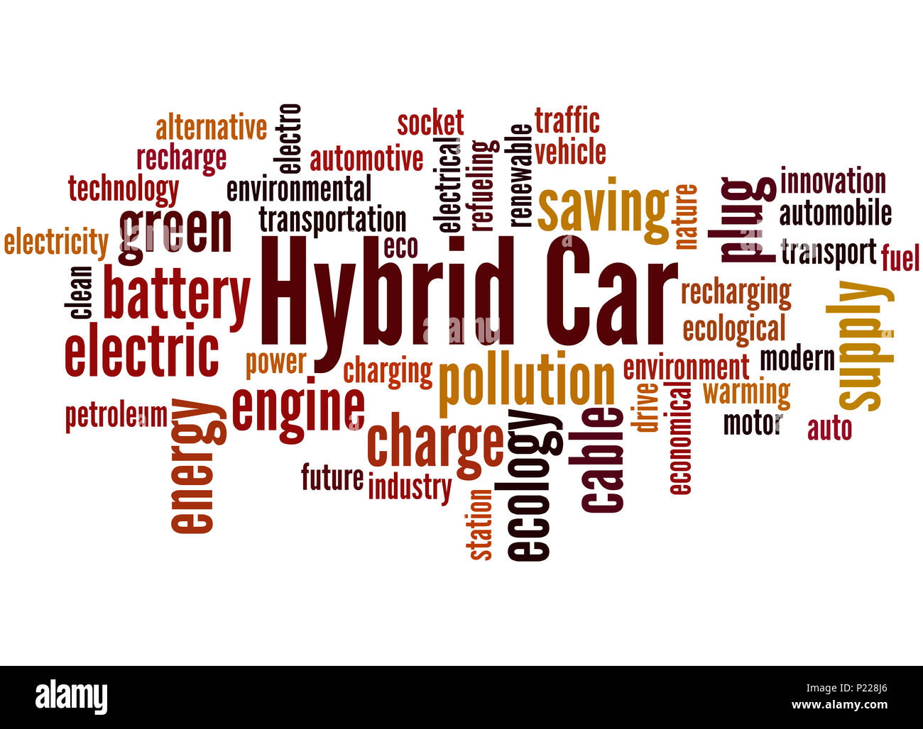 Hybrid car, word cloud concept on white background Stock Photo - Alamy