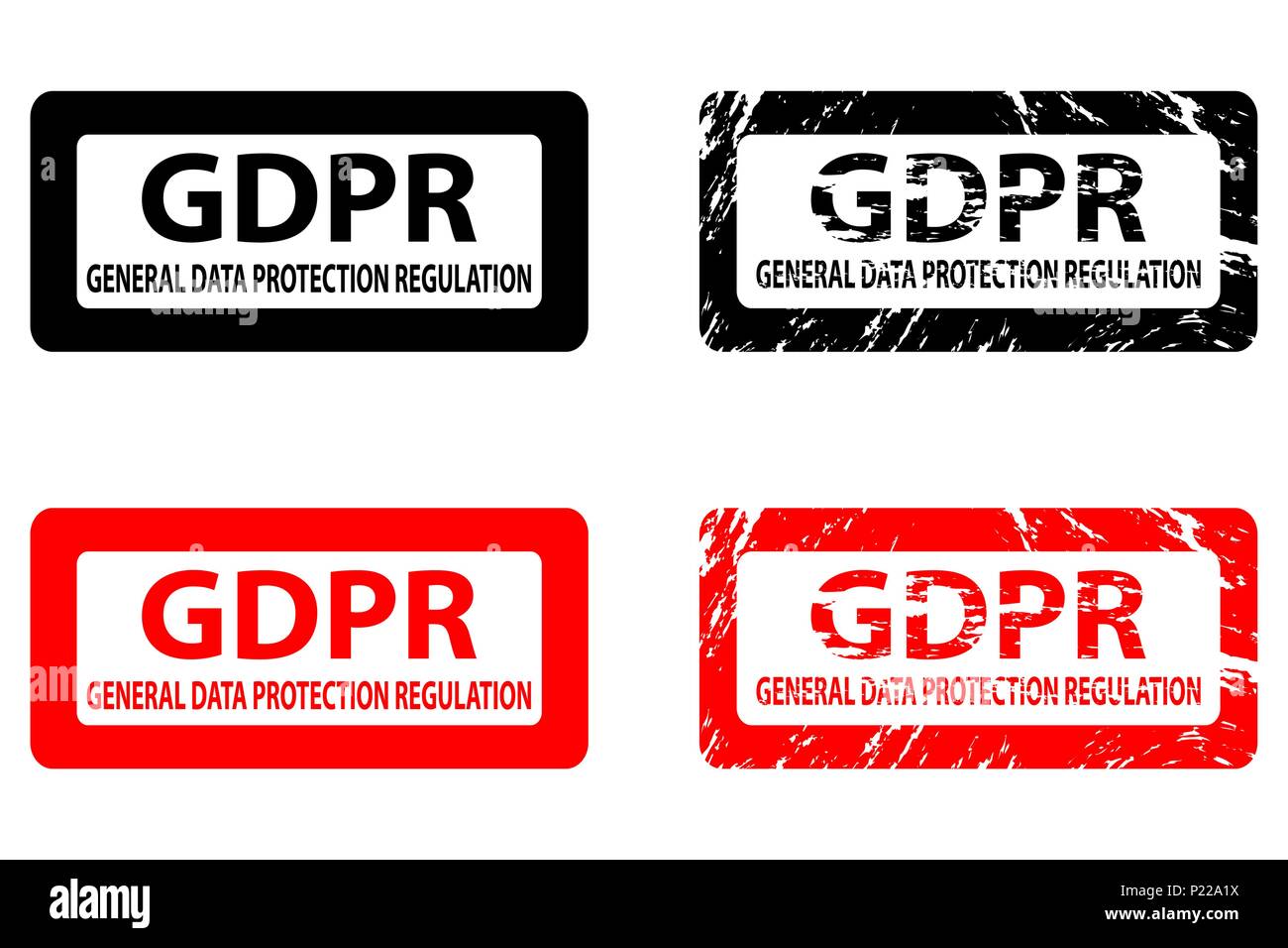 GDPR (General Data Protection Regulation) - rubber stamp - vector ...