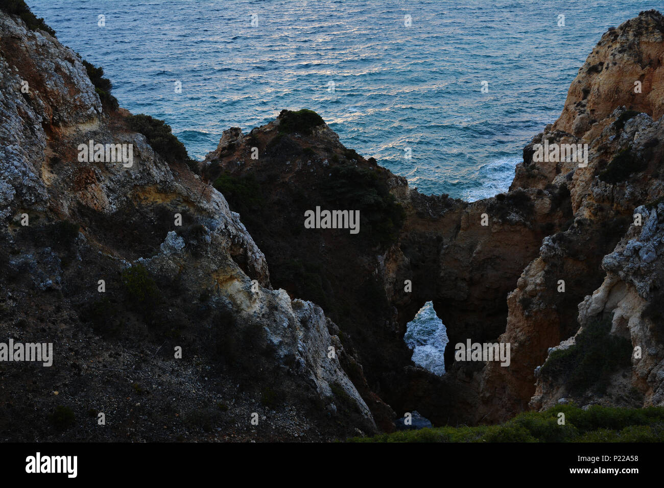 Amazing and unique cliffs formation with sea arches, grottos and ...