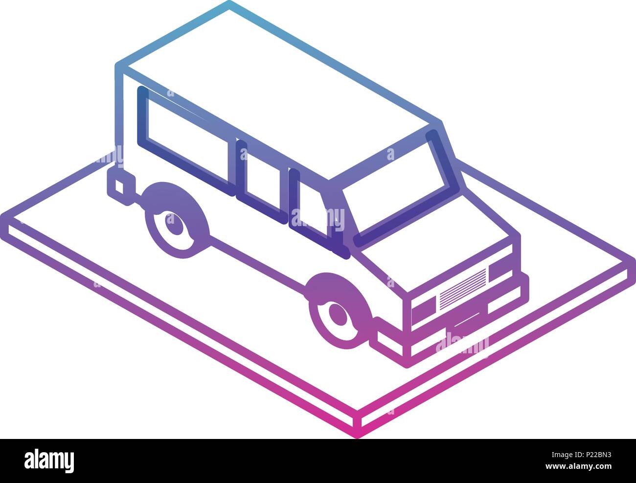 van vehicle isometric icon vector illustration design Stock Vector ...