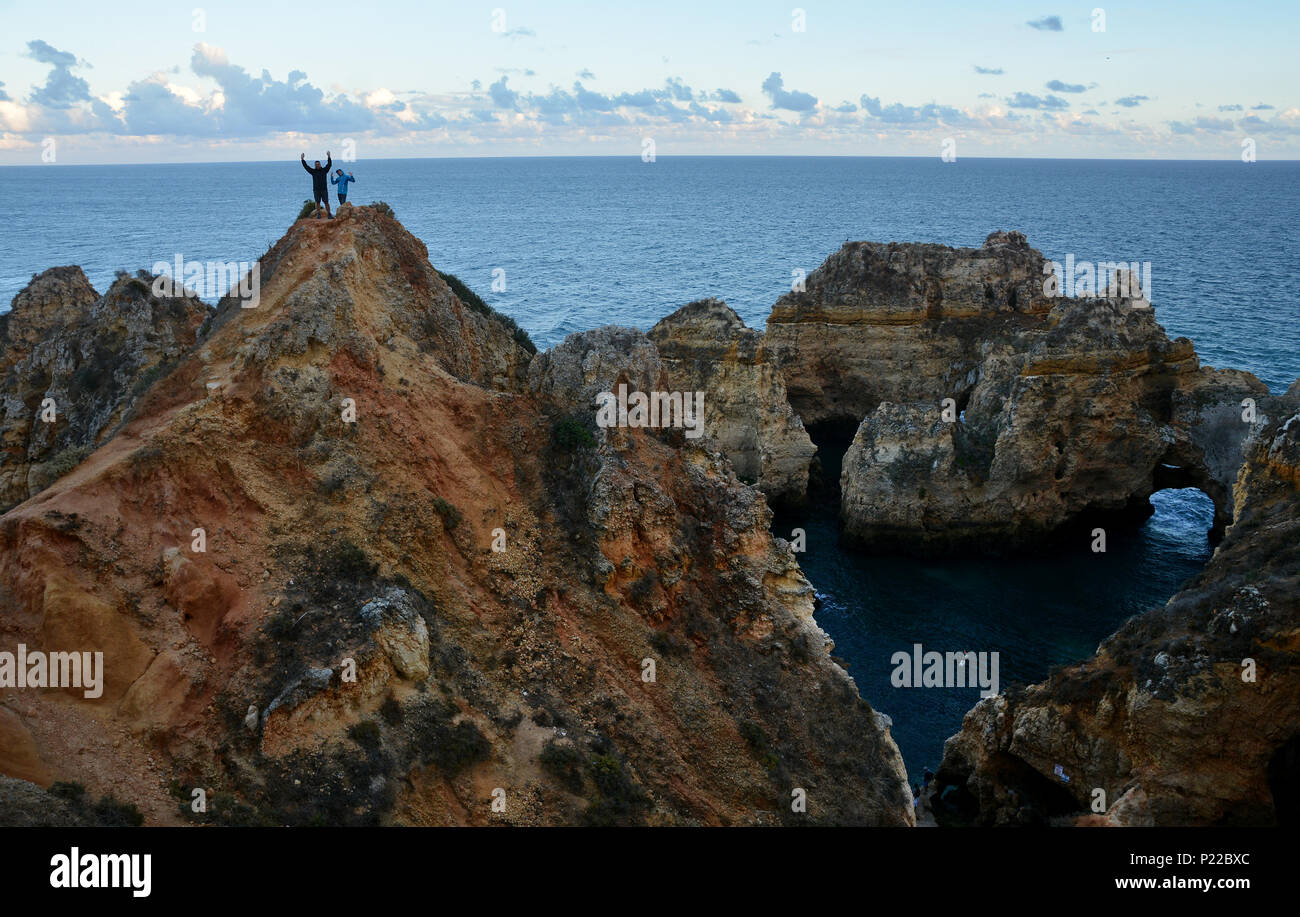 Amazing and unique cliffs formation with sea arches, grottos and ...