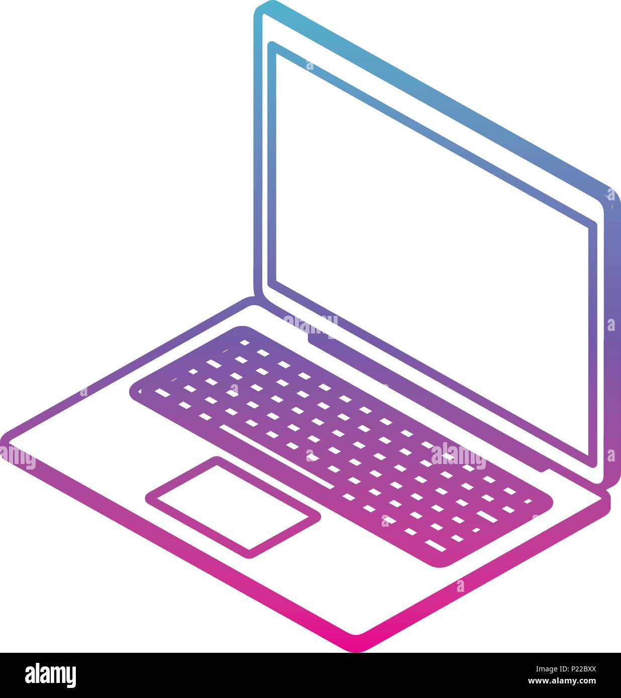 computer laptop isometric icon vector illustration design Stock Vector ...