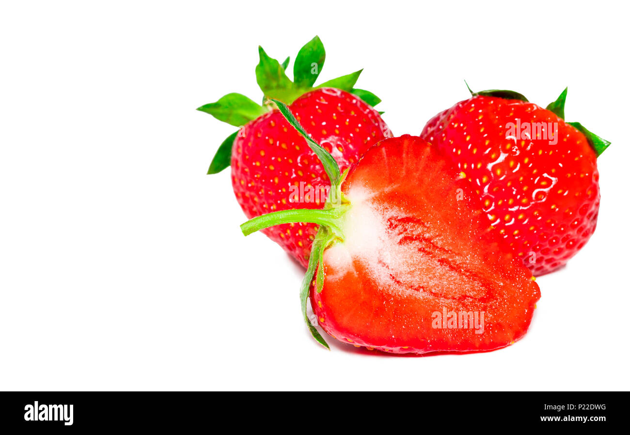 Strawberry isolated on white background. Clipping Path Stock Photo - Alamy