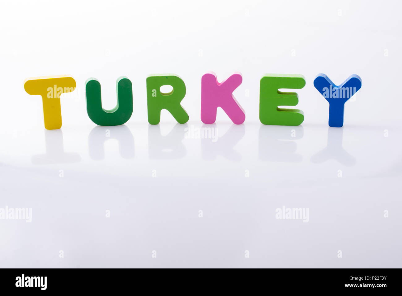 the word TURKEY written with colorful letter blocks Stock Photo - Alamy