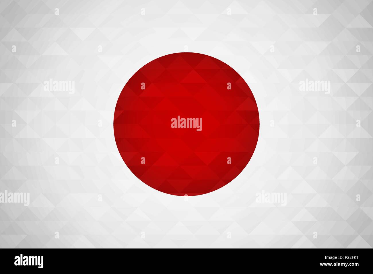 Japan flag for special country event with geometric triangle background ...
