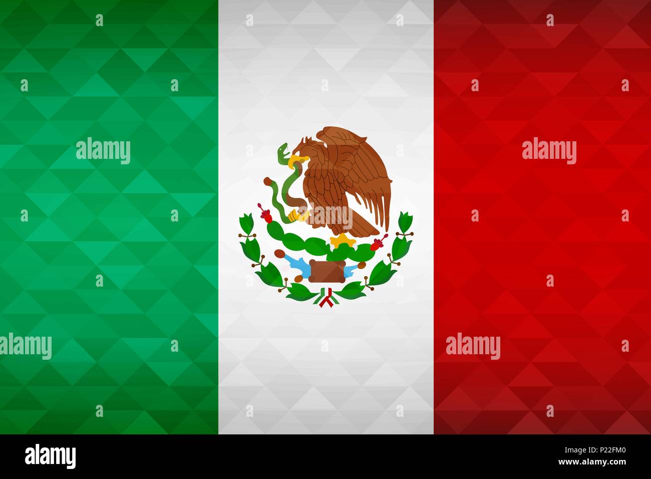 Mexico flag for special country event with geometric triangle ...