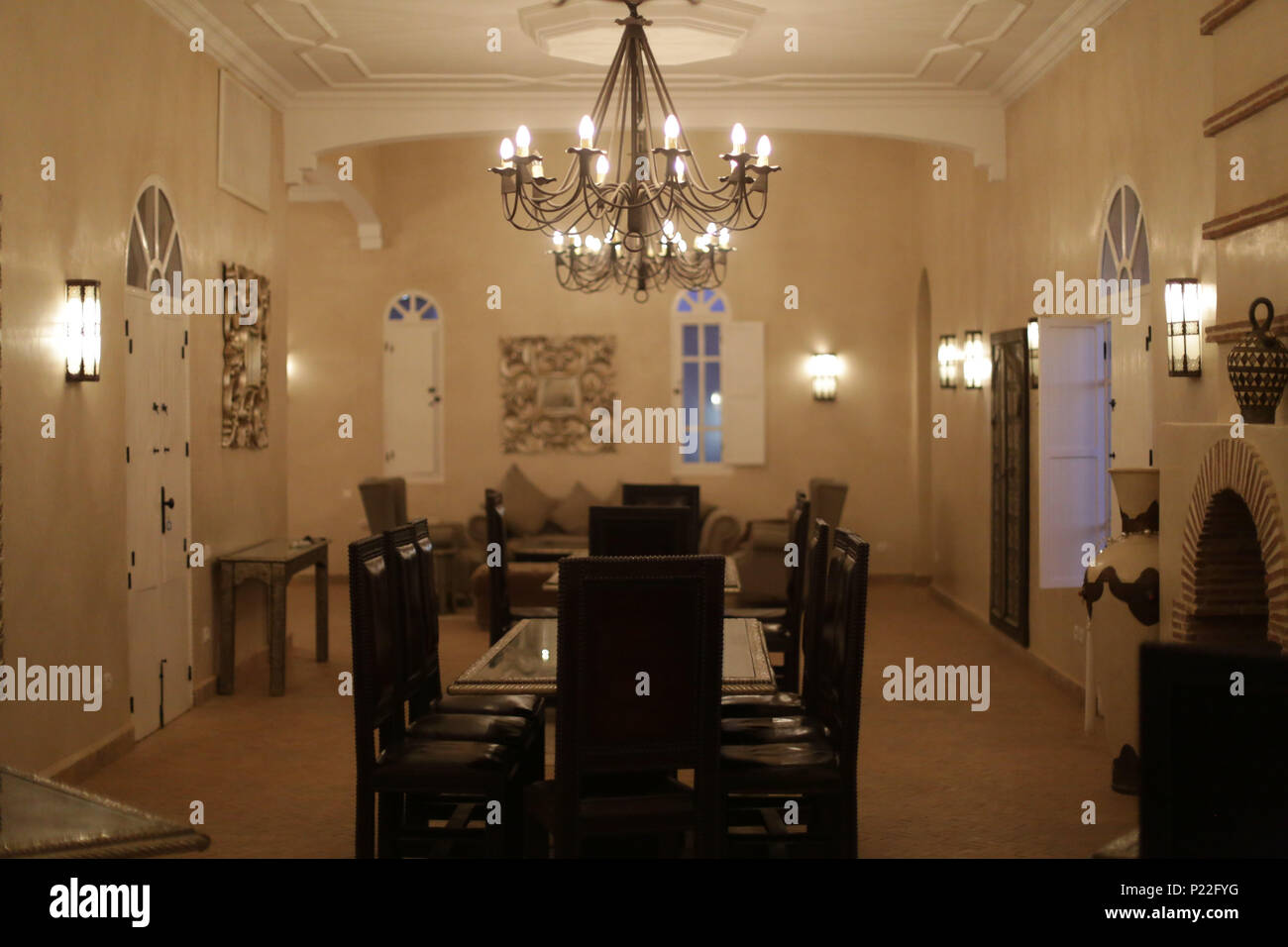 Morocco, Taroudant, Domain Villa Talaa Resort, indoors Stock Photo - Alamy