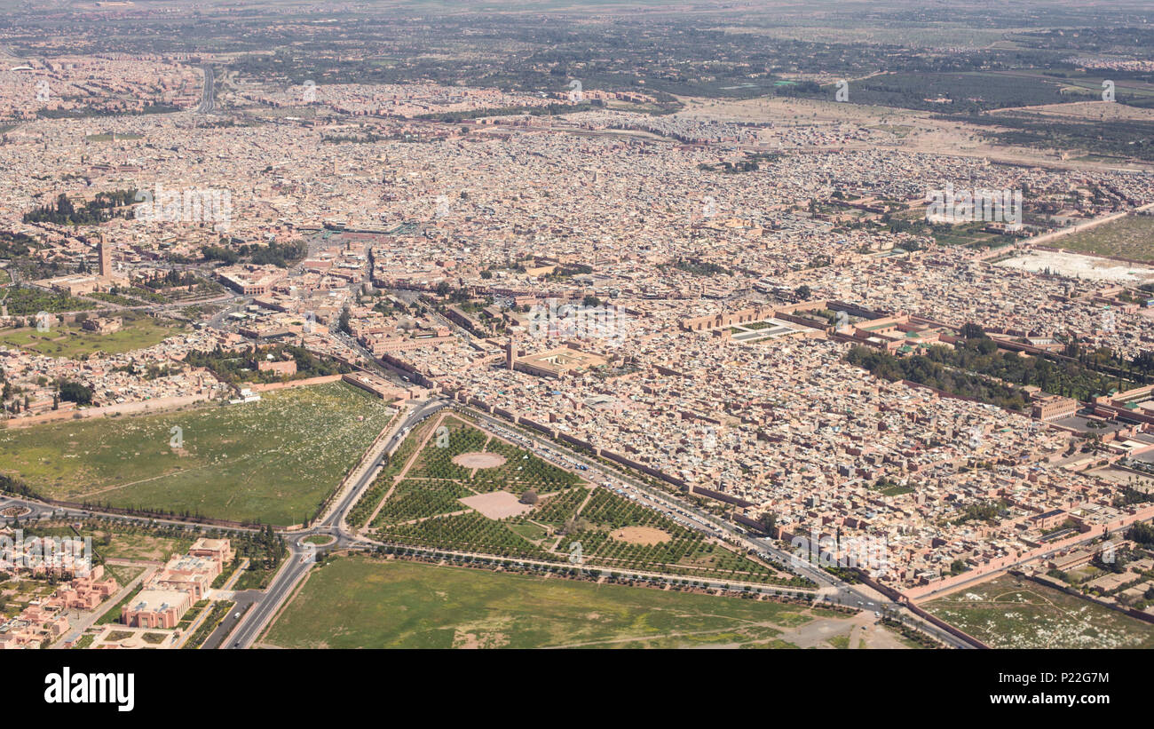Morocco, Marrakech, aerial view Stock Photo - Alamy