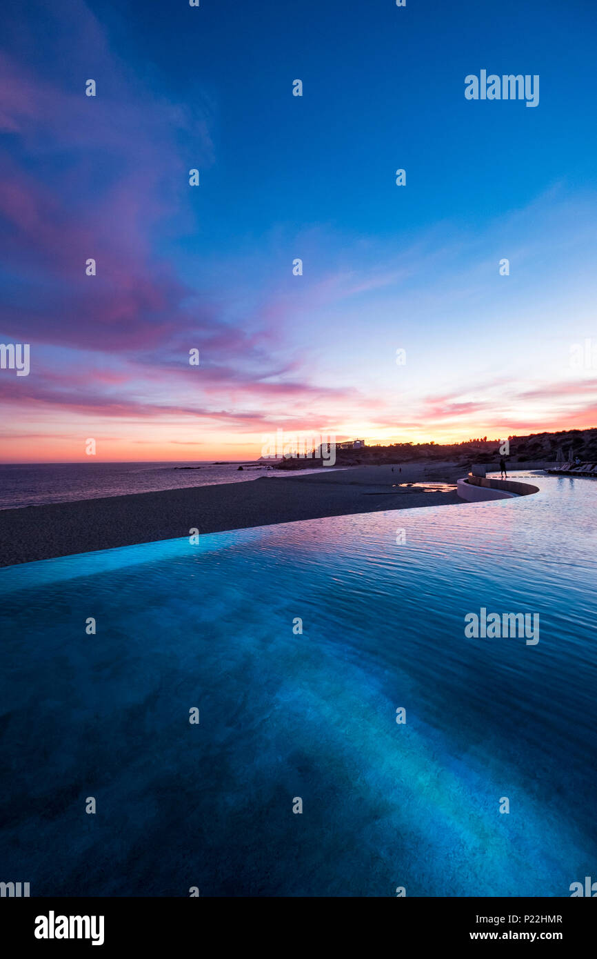 Landscape at sunset on the beaches of Baja California Sur in northern ...