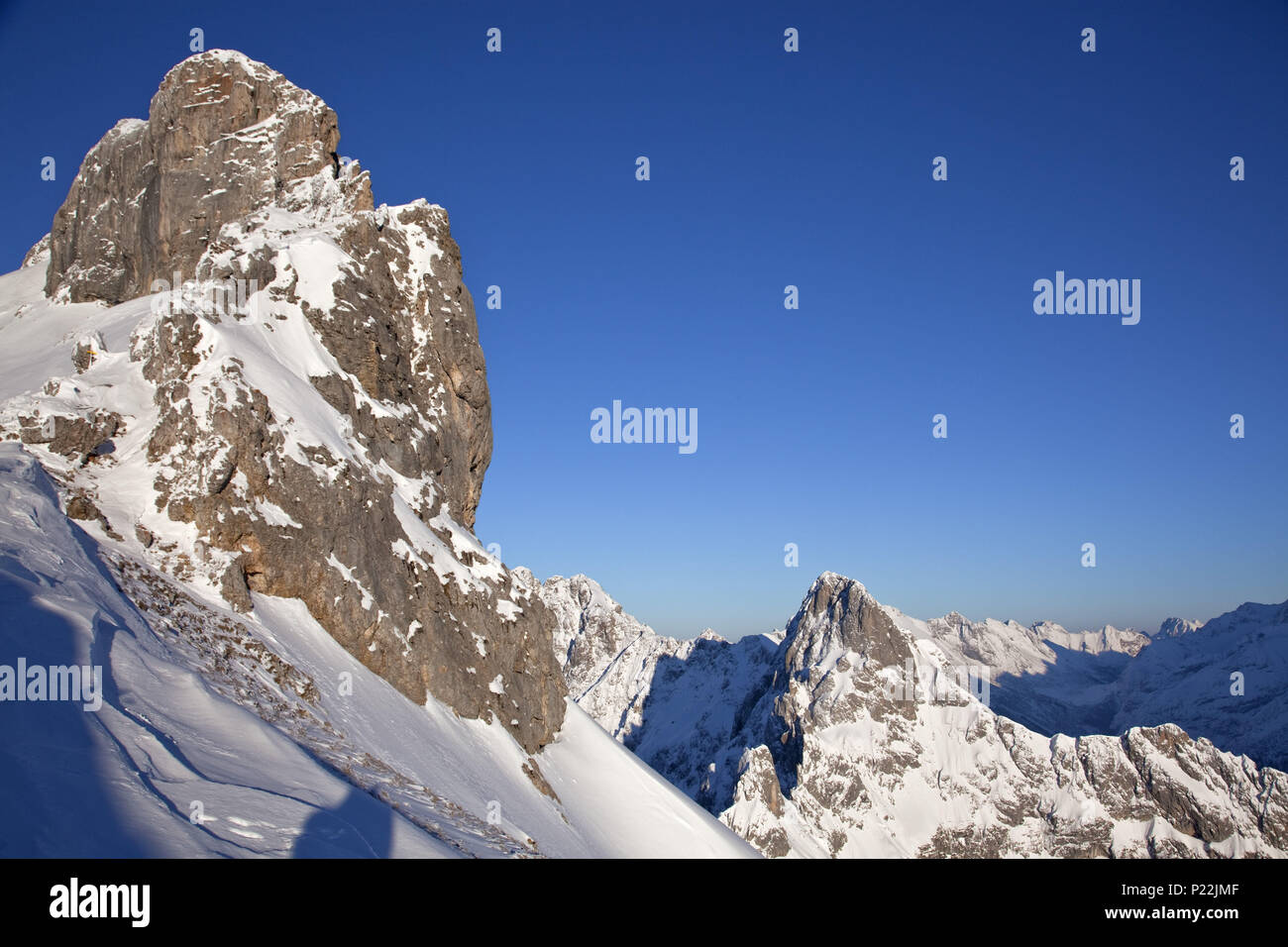 Winter in the Karwendel mountains, Mittenwald, Bavaria, Germany Stock ...
