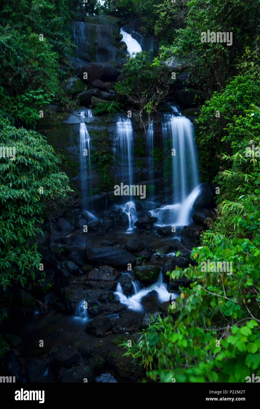 Dawki falls en route Dawki village from Mawlynnong, Meghalaya Stock ...