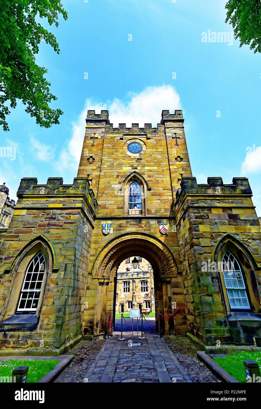 Durham Castle Museum entrance beside the Cathedral Stock Photo - Alamy