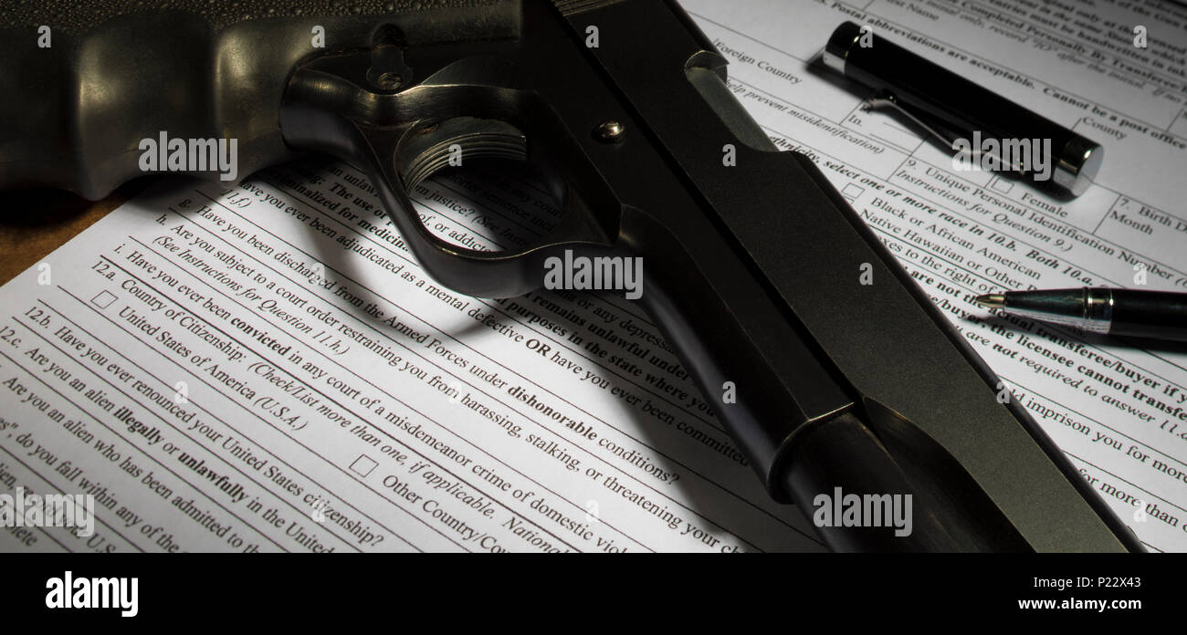 FBI NICS question on dishonorable discharge with a pistol and pen Stock ...