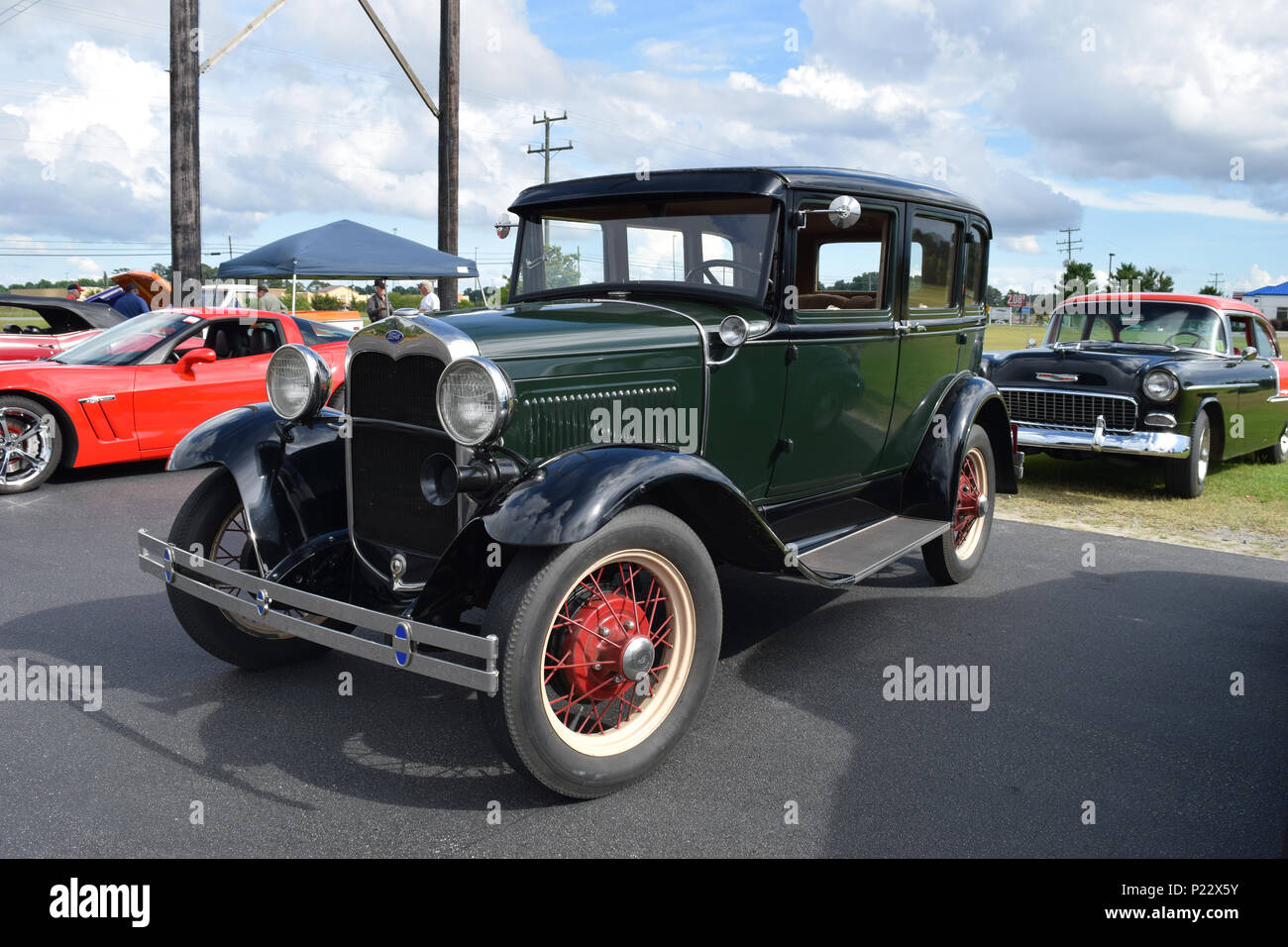 An antique A Model Ford at a Car Show Stock Photo - Alamy