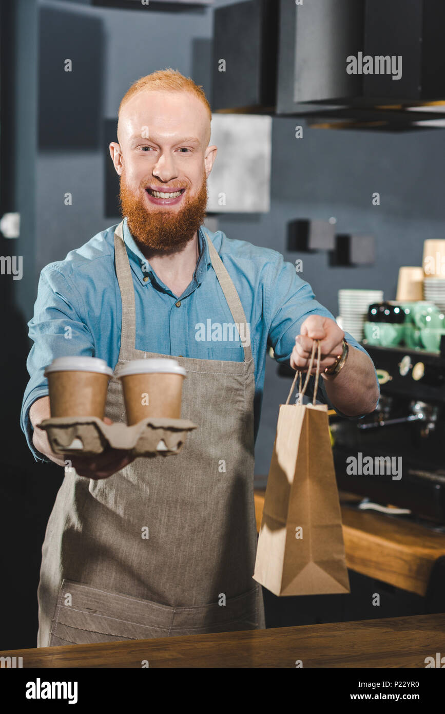 Red haired barista hi-res stock photography and images - Alamy