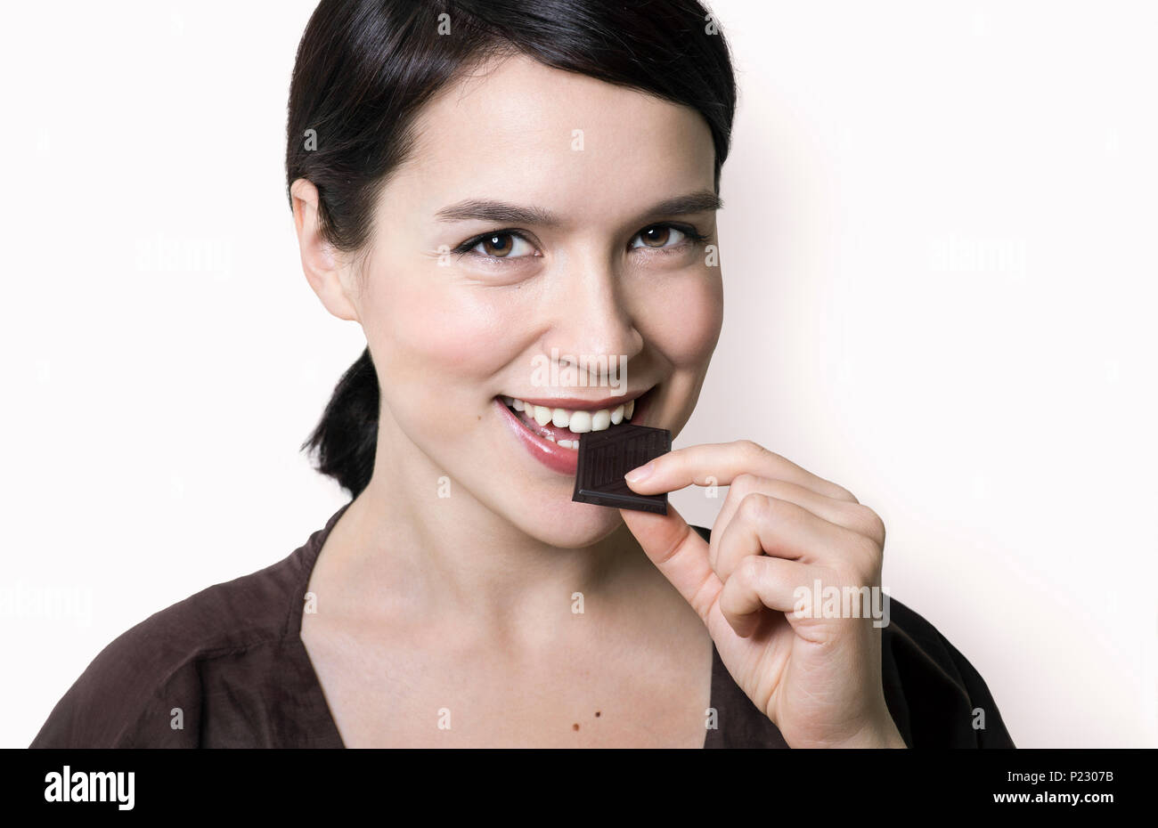 Chocolate woman model hi-res stock photography and images - Alamy