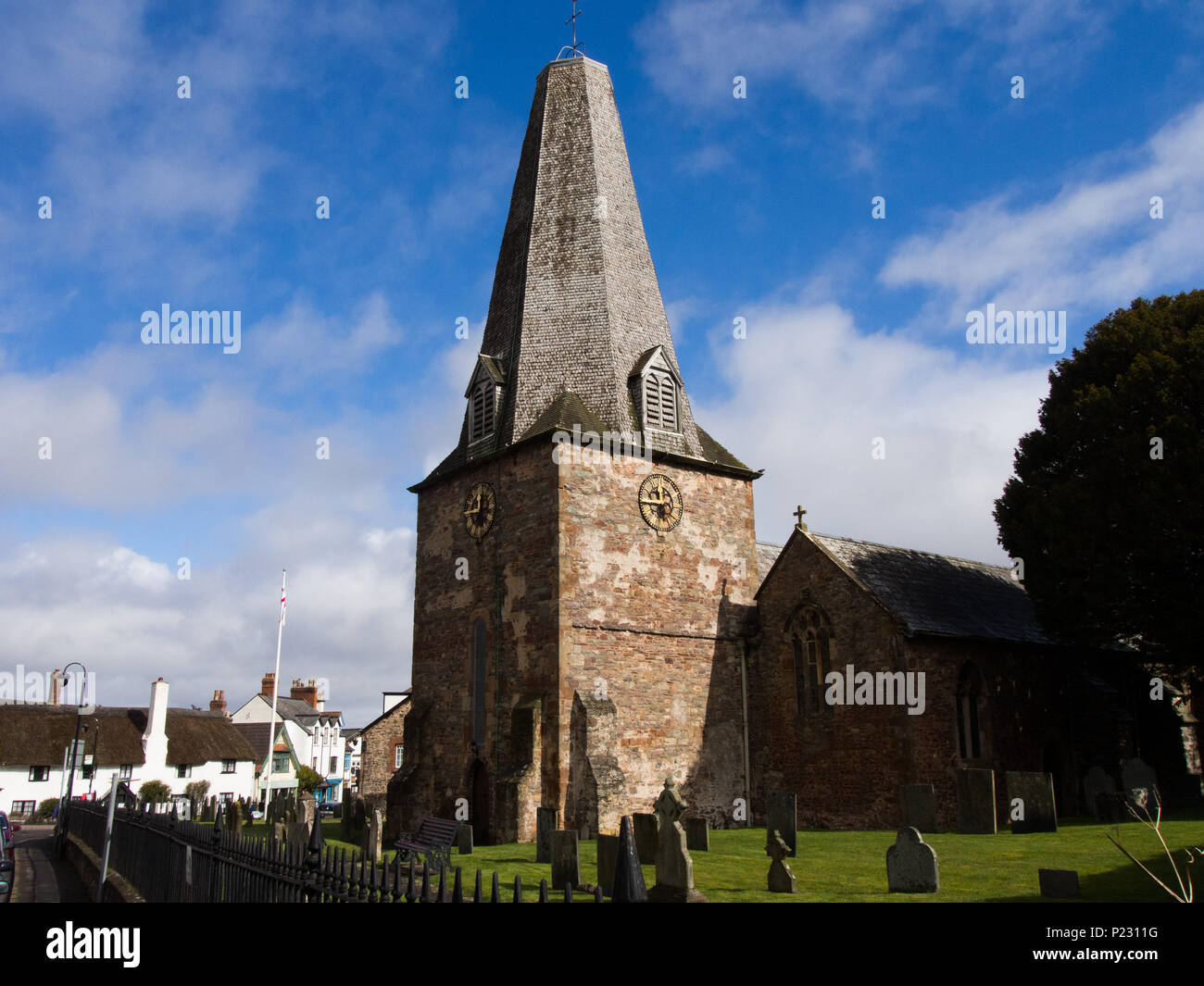 Porlock church Saint Dubricius, exterior, from the south, showing the ...