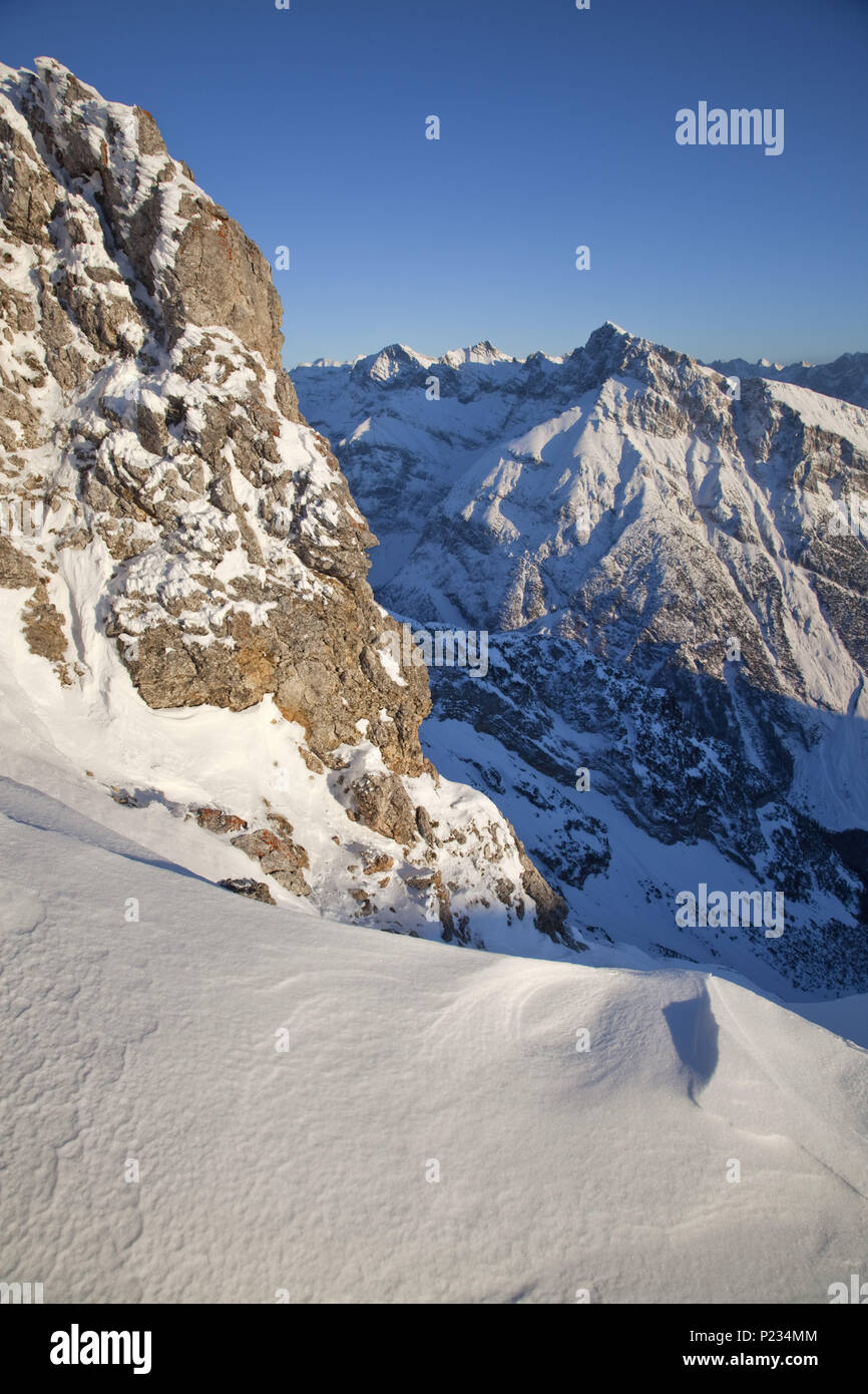 Winter in the Karwendel mountains, Mittenwald, Bavaria, Germany Stock ...