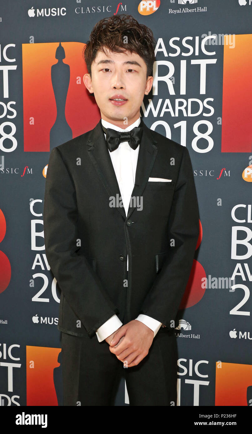 Ji Liu arrives at the Classic Brit Awards 2018, at the Royal Albert ...