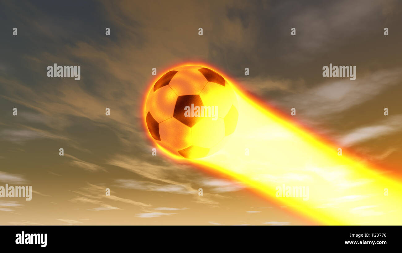 3d render Football ball illustration Stock Photo - Alamy