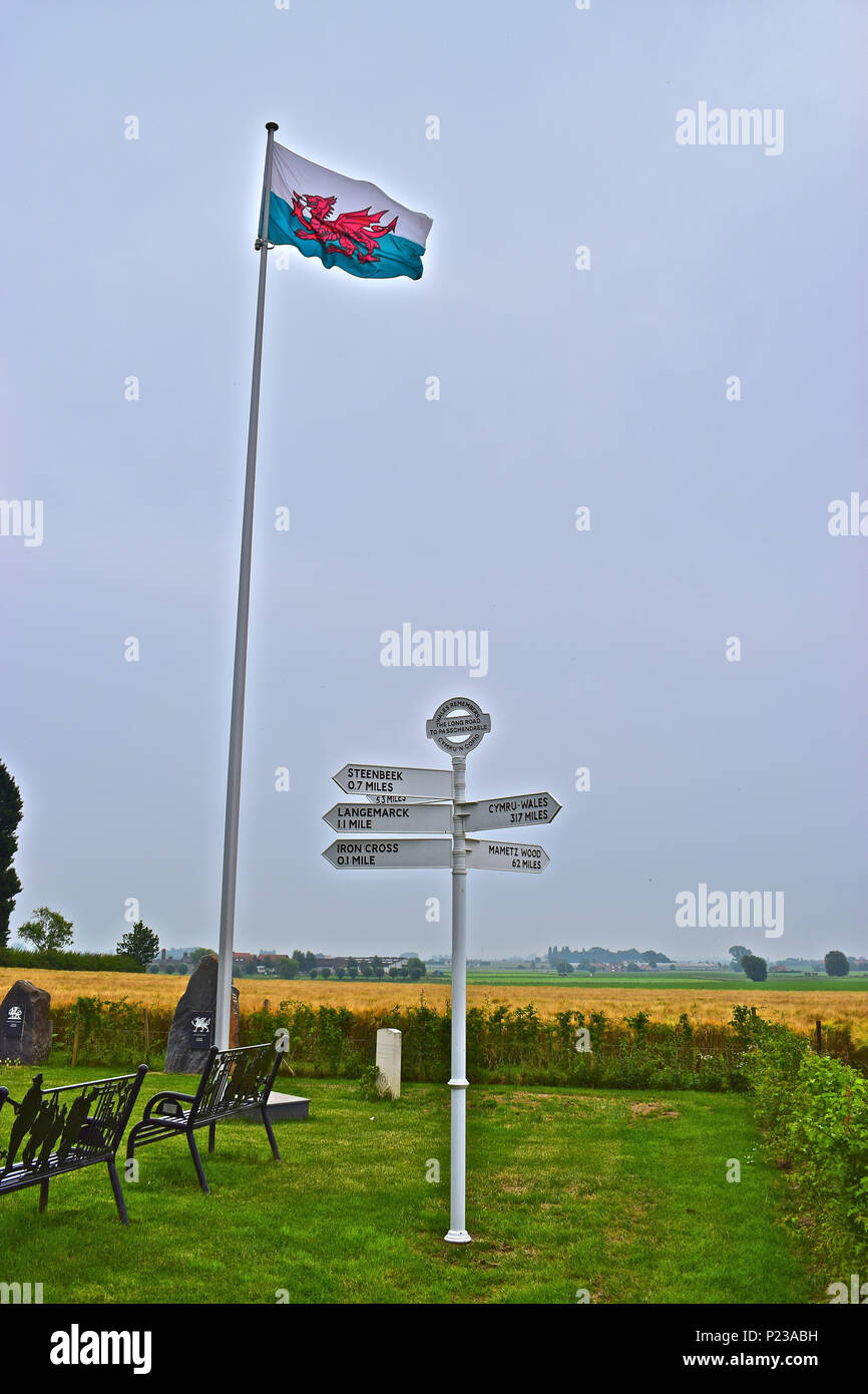 The Welsh National Memorial Park in Langemark near Ypres is a small but ...
