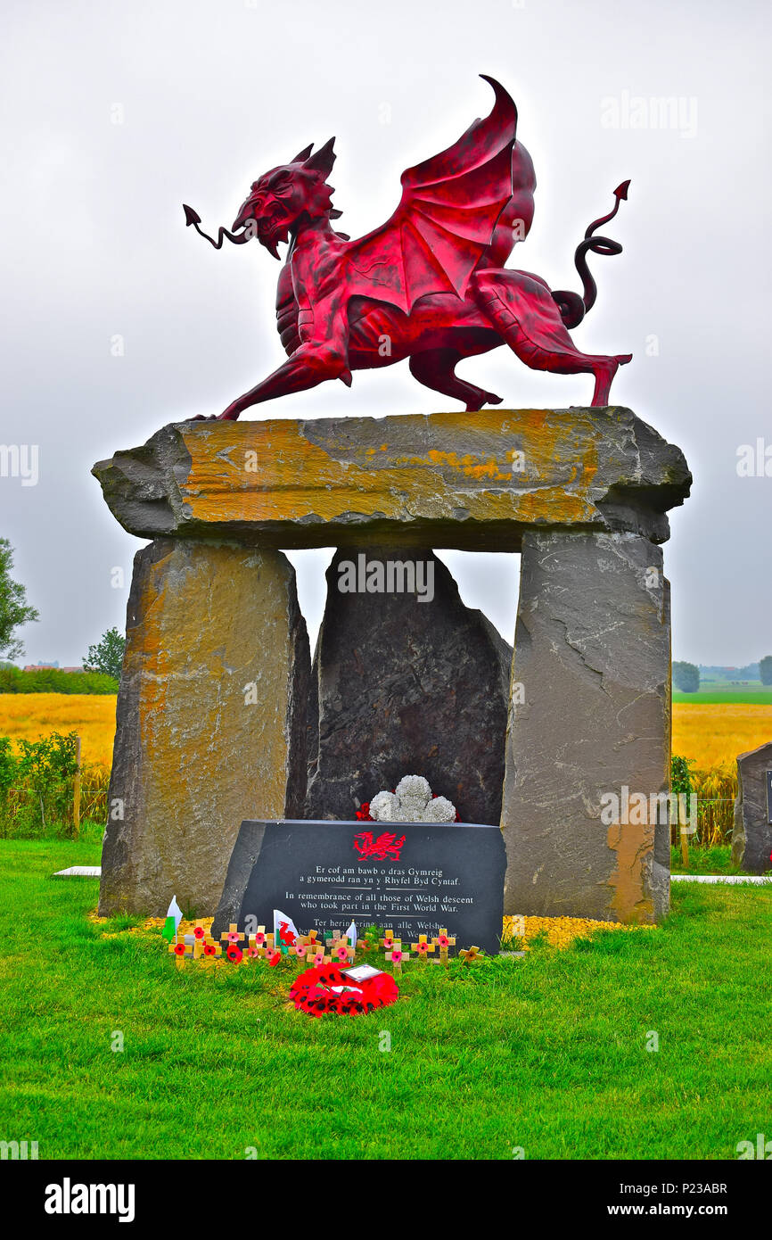 The Welsh National Memorial Park in Langemark near Ypres is a small but ...