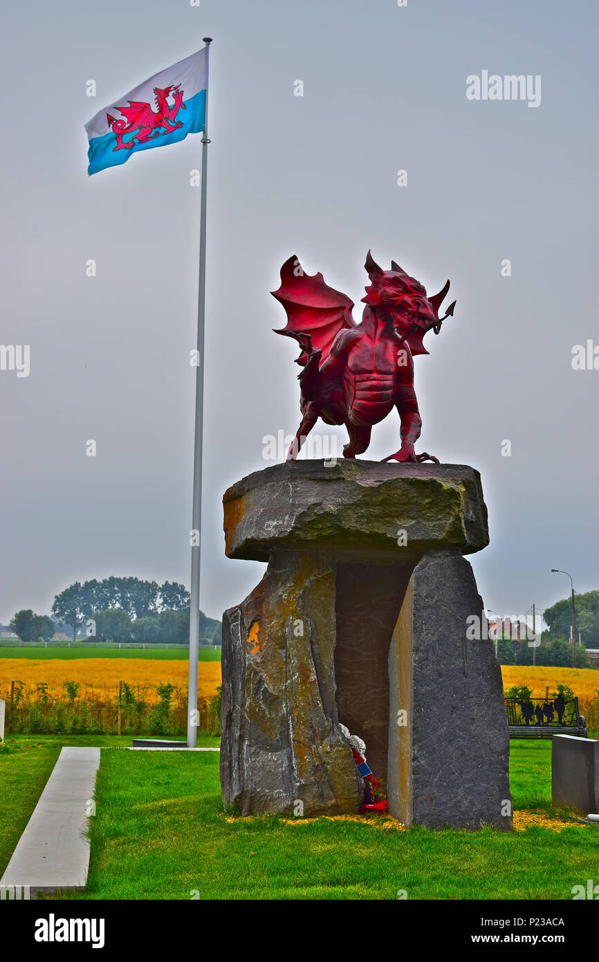 The Welsh National Memorial Park in Langemark near Ypres is a small but ...