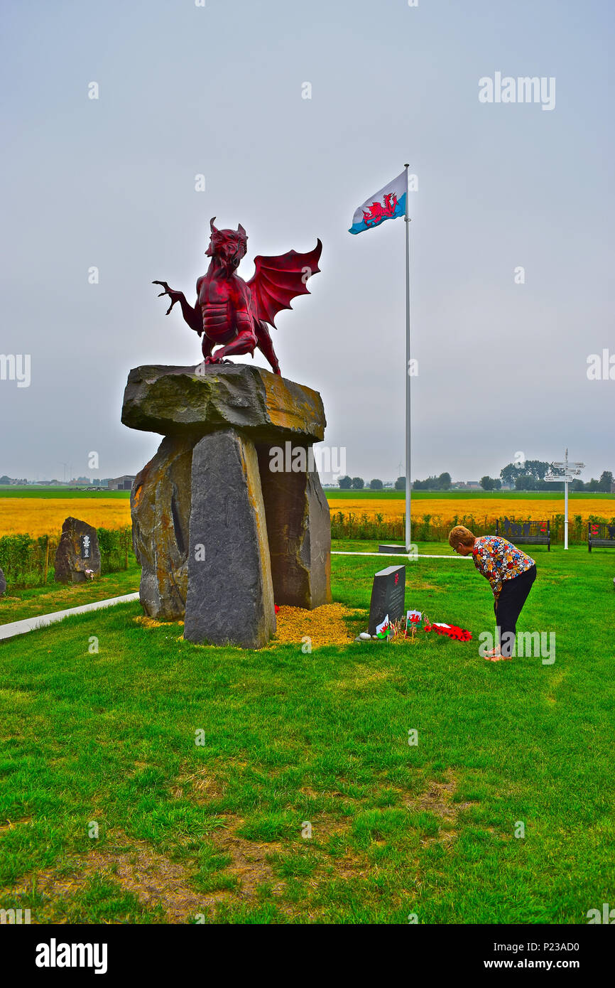 The Welsh National Memorial Park in Langemark near Ypres is a small but ...