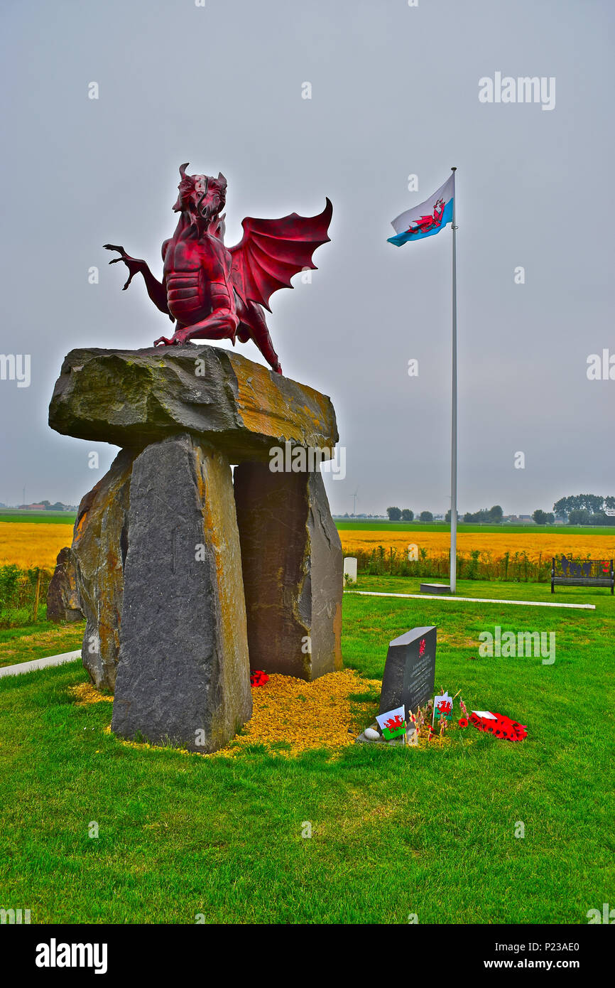 The Welsh National Memorial Park in Langemark near Ypres is a small but ...