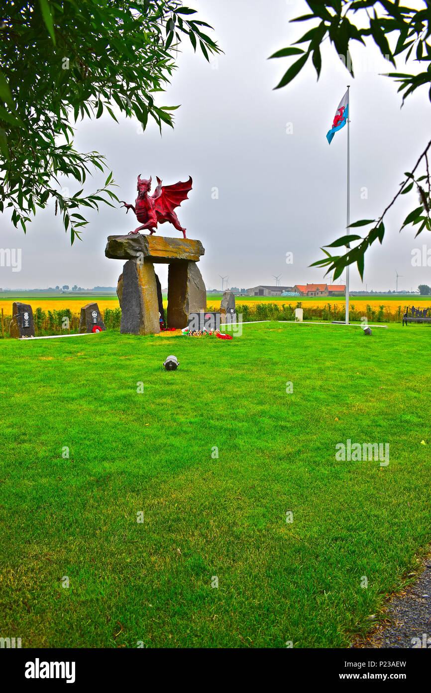 The Welsh National Memorial Park in Langemark near Ypres is a small but ...