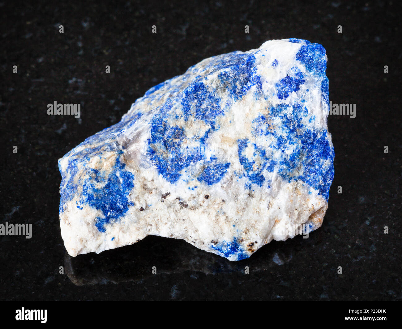 macro shooting of natural mineral - raw Lazurite (Lapis Lazuli) stone ...