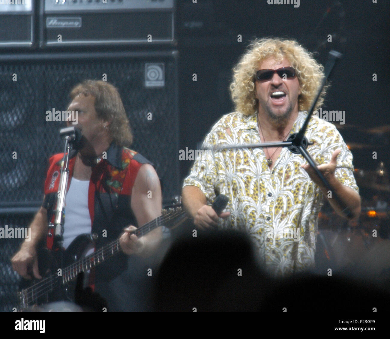 GREENSBORO, NC - June 11: Michael Anthony and Sammy Hagar perform at ...