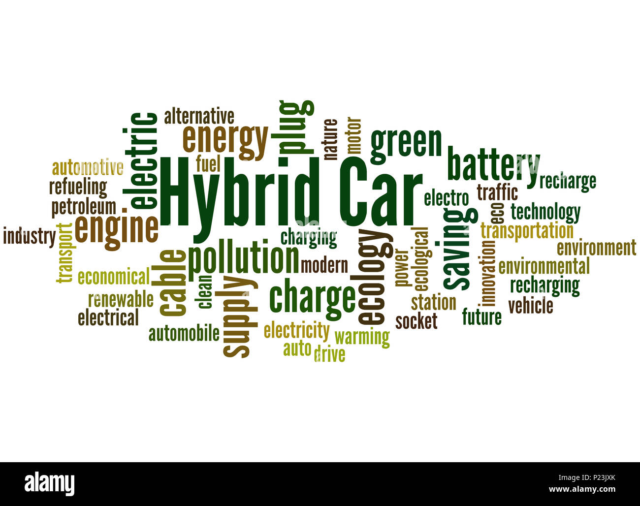 Hybrid car, word cloud concept on white background Stock Photo - Alamy
