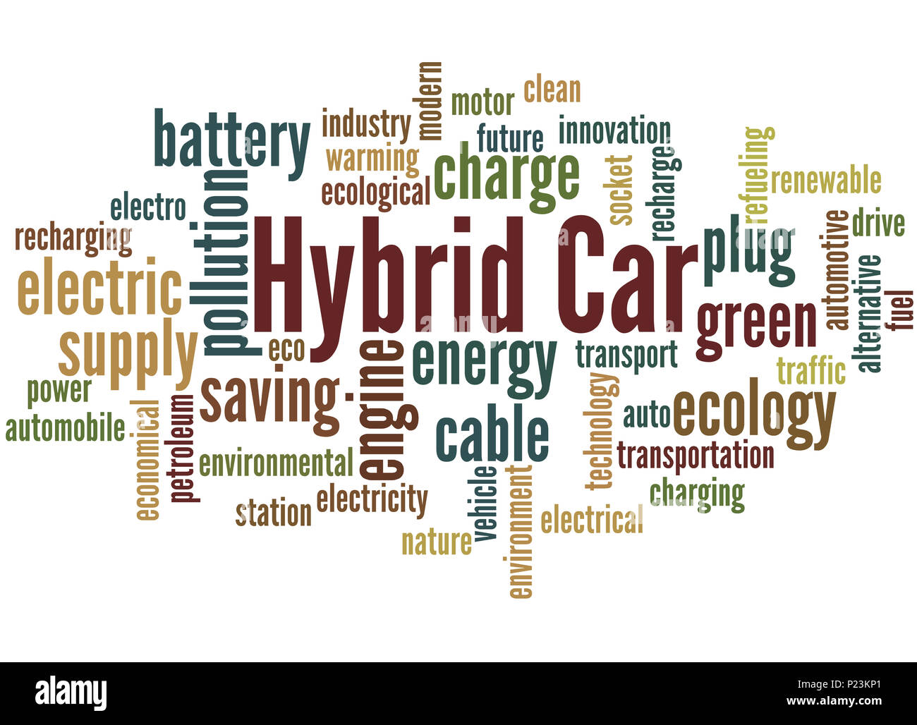 Hybrid car, word cloud concept on white background Stock Photo - Alamy