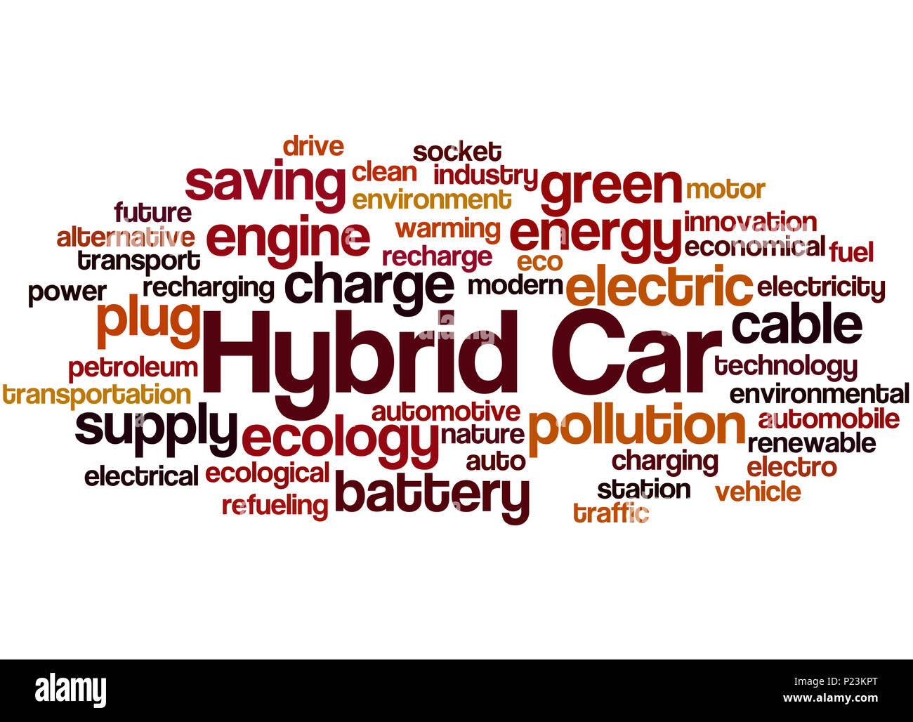Hybrid car, word cloud concept on white background Stock Photo - Alamy