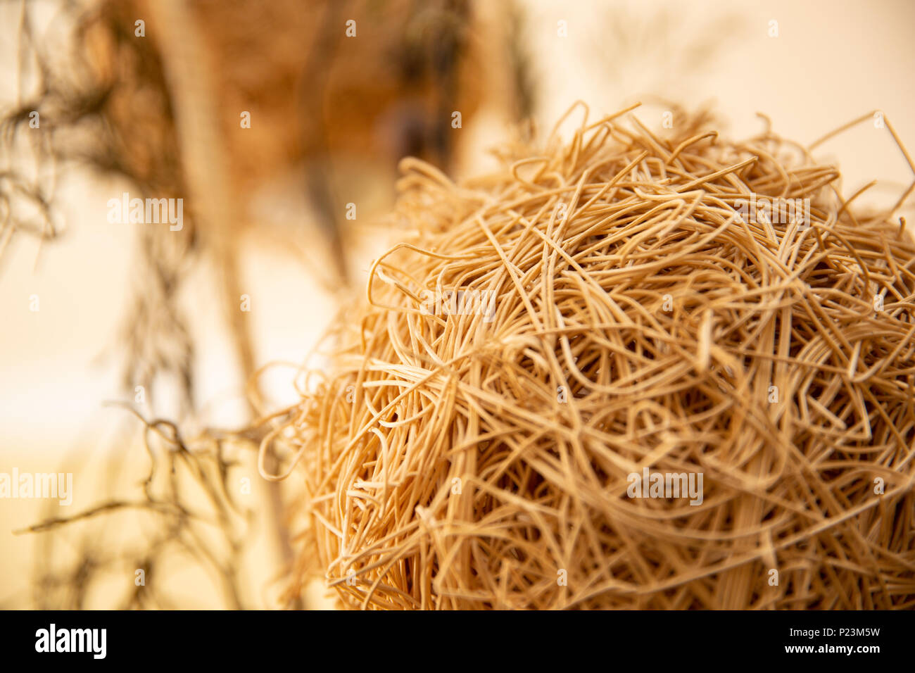 The Decorative straw ball for interior. Background Stock Photo - Alamy