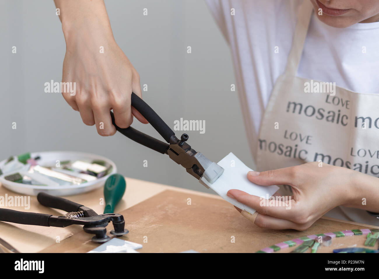 Mosaic cutter hi-res stock photography and images - Alamy