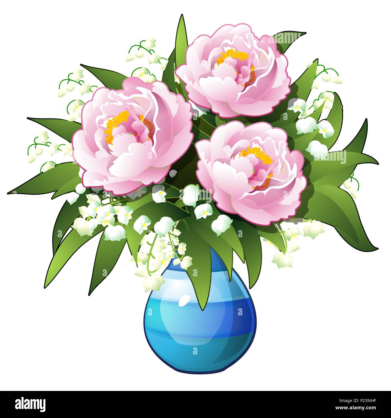 Cartoon Flowers In A Vase