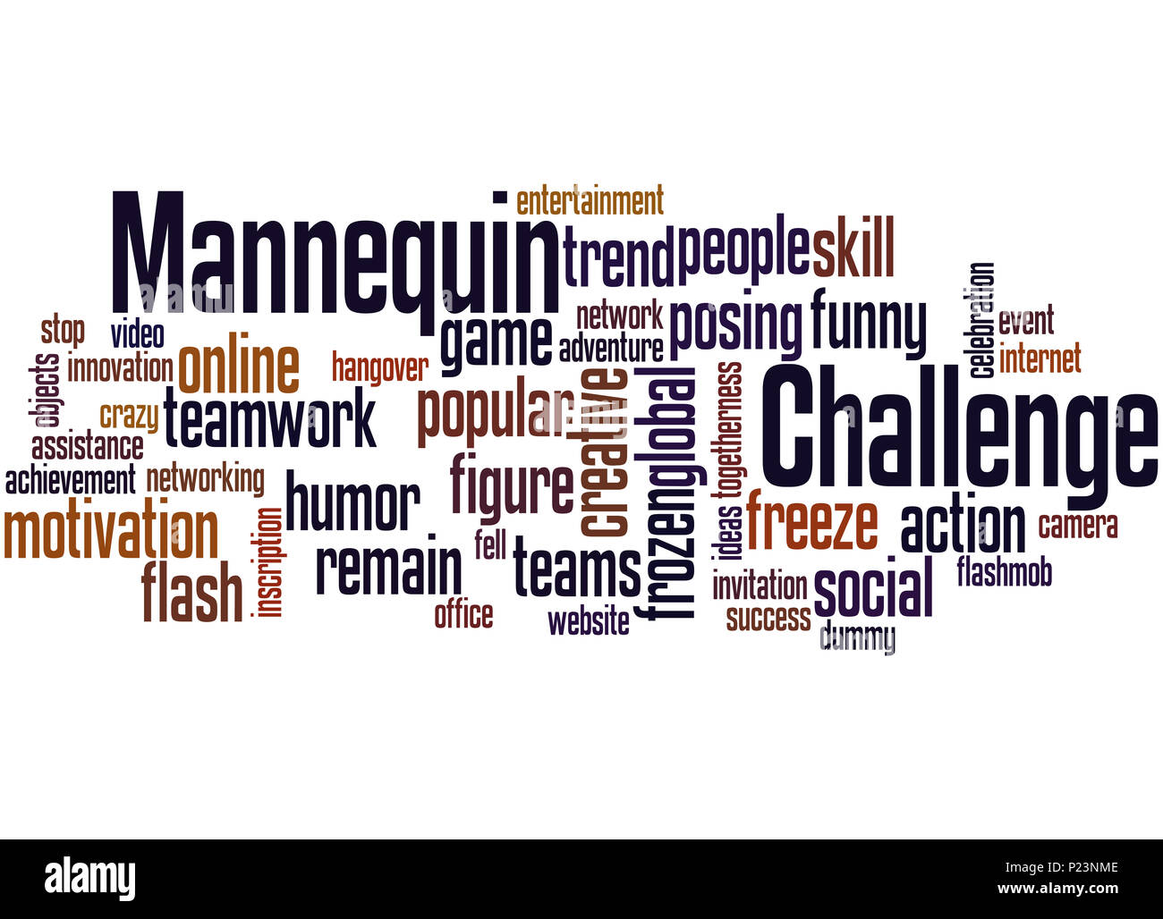 Mannequin challenge, word cloud concept on white background Stock Photo ...