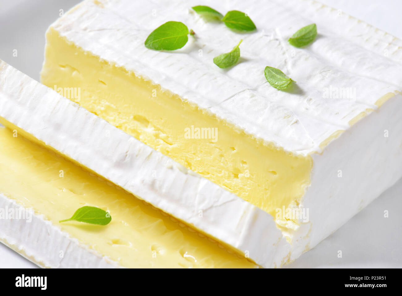 White cheese sliced hi-res stock photography and images - Alamy