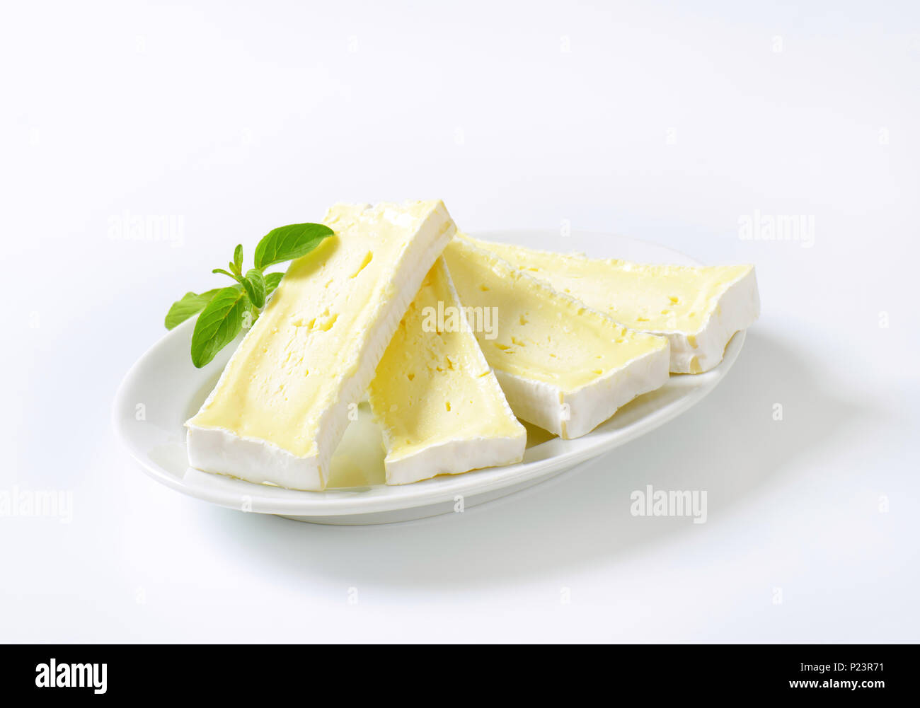 Soft cheese on plate hi-res stock photography and images - Alamy