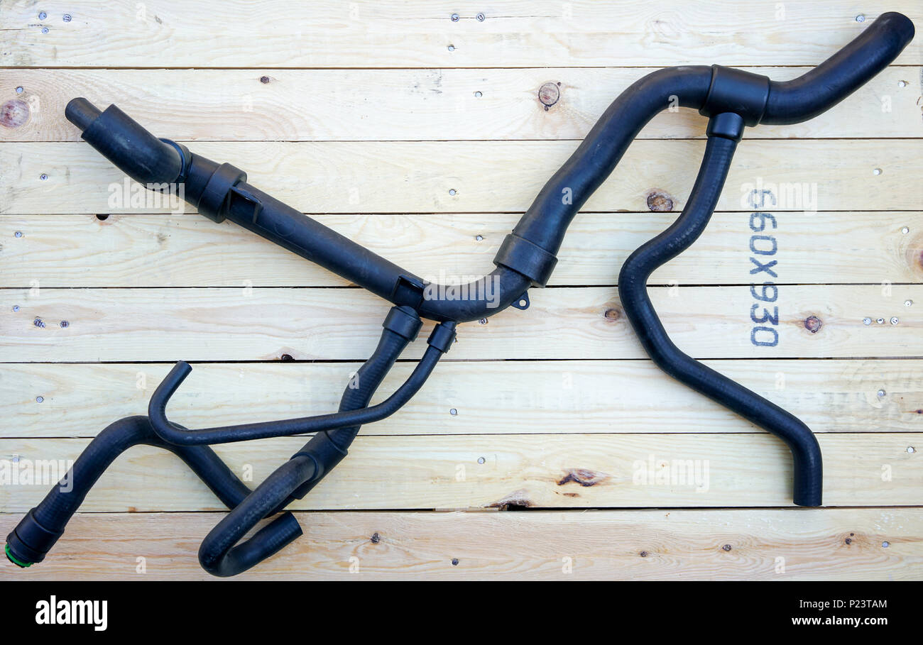 rubber hose for car engine cooling system Stock Photo - Alamy